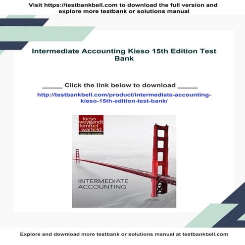 Intermediate Accounting Kieso 15th Edition Test Bank | PDF