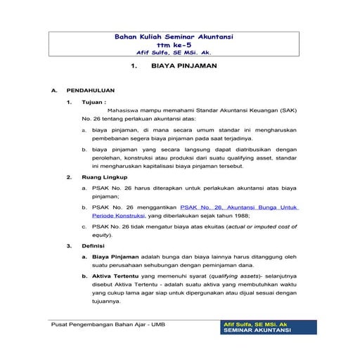 Psak 26-biaya-pinjaman-ias-23-140212 | PPTX
