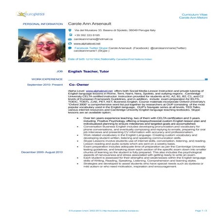 updated cv Carole | ODT