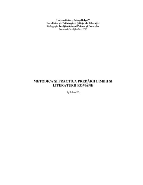 Invatatori - programa examen titularizare | PDF