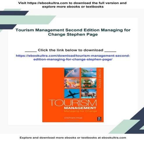 Tourism Management Second Edition Managing for Change Stephen Page | PDF