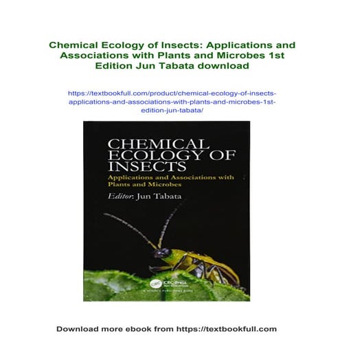 Chemical Ecology of Insects: Applications and Associations with Plants and Microbes 1st Edition ...