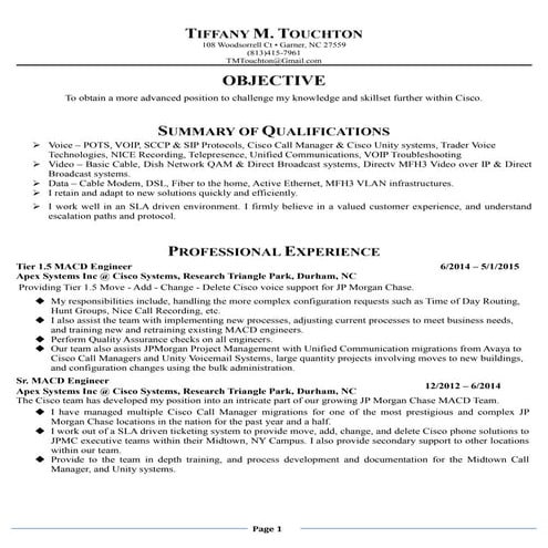 Tiffany M Touchton Resume | PDF
