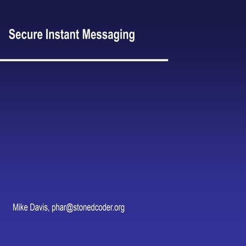 Secure Instant Messaging App | PPTX