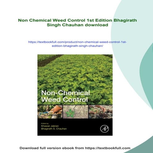 Non Chemical Weed Control 1st Edition Bhagirath Singh Chauhan | PDF