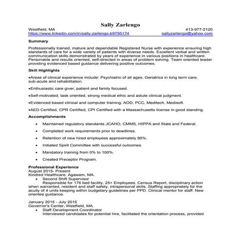 sallys resume- MA (1) | PDF