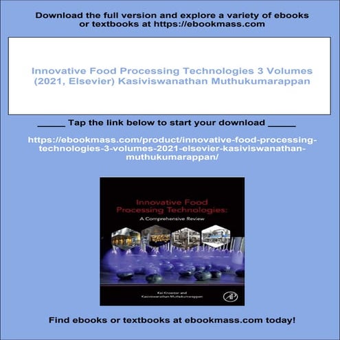 Innovative Food Processing Technologies 3 Volumes (2021, Elsevier ...