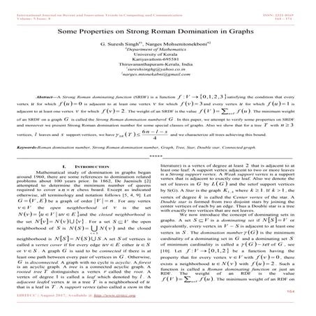 Some Properties on Strong Roman Domination in Graphs | PDF