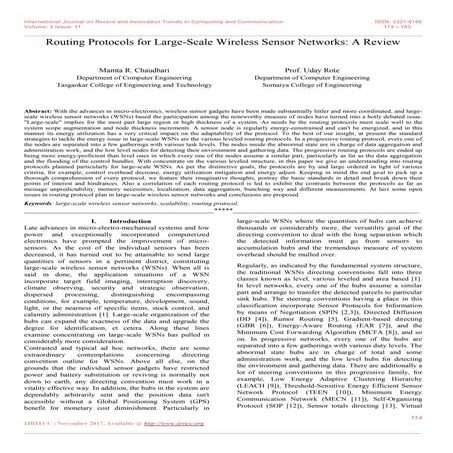 Routing Protocols For Large Scale Wireless Sensor Networks A Review Pdf