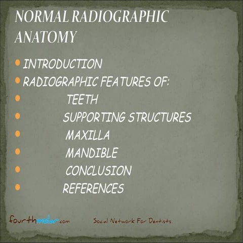 normal radiographic anatomy of oral cavity | PDF