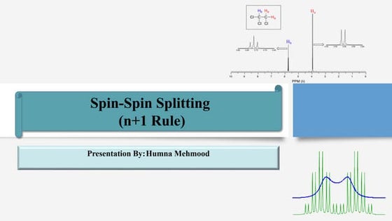 NMR Spectroscopy - Spin spin Coupling-Splitting ,Multiplicity, (n+1) rule, Pascal Triangle ...