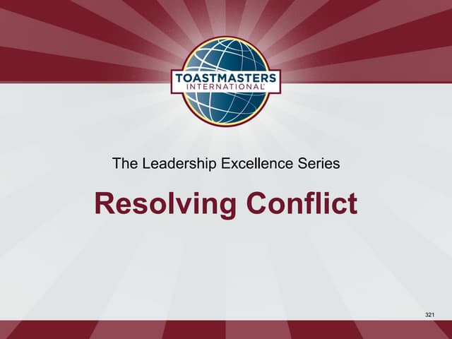 Resolving Conflict (Powerpoint) | PPS
