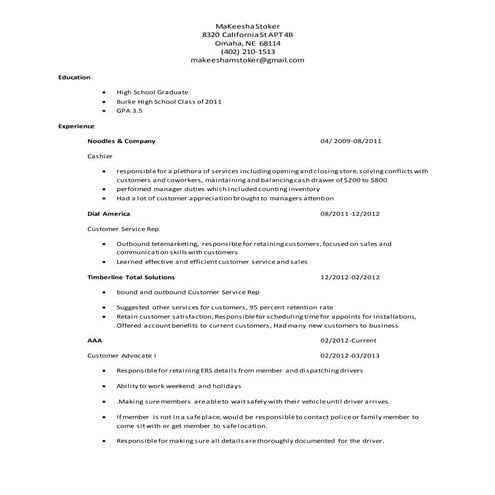 Makeesha Stoker Resume | DOCX