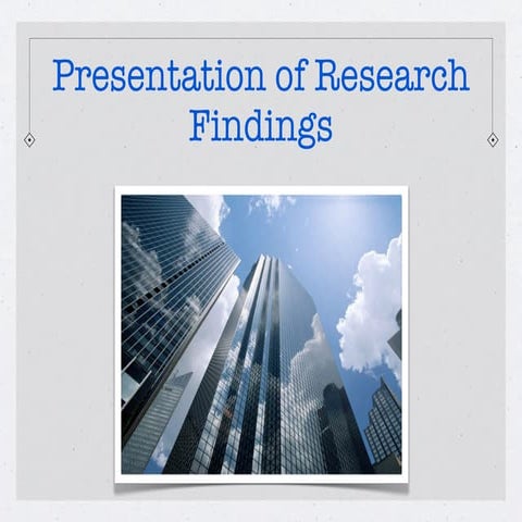 321 present research findings | KEY