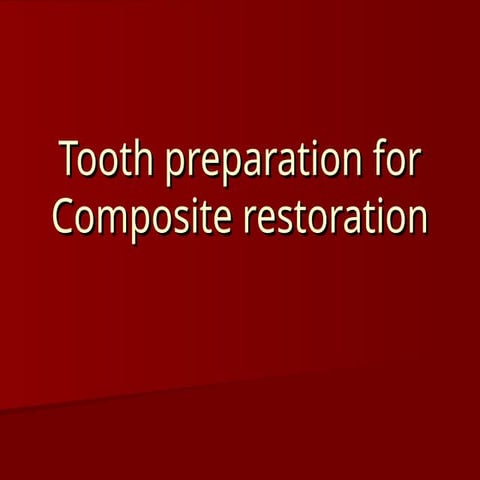 Class I , II Composites Cavity preparations | PPTX
