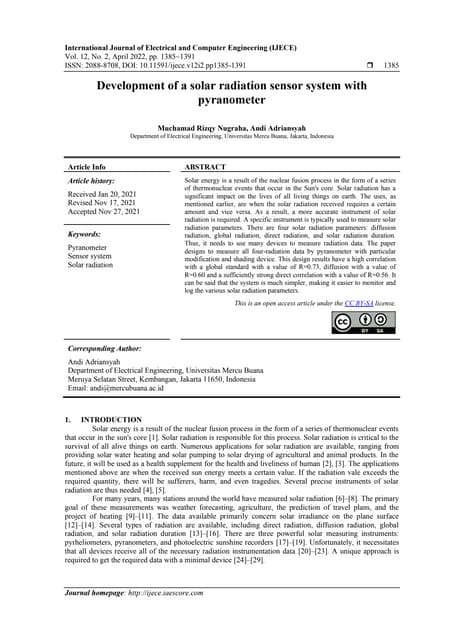 Understanding the Measurement of Solar Radiation Using Pyranometers | PDF