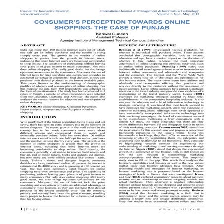 Paper on online shopping among pg students | PDF