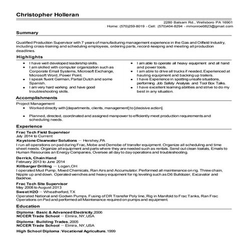 Christopher Holleran Resume 1 | DOCX