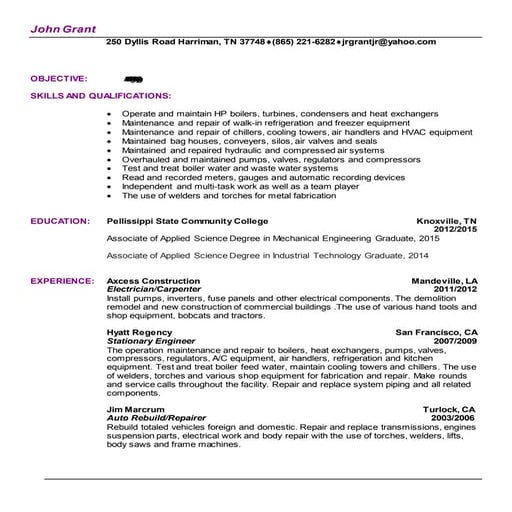 New Resume GRANT_John22 | DOCX