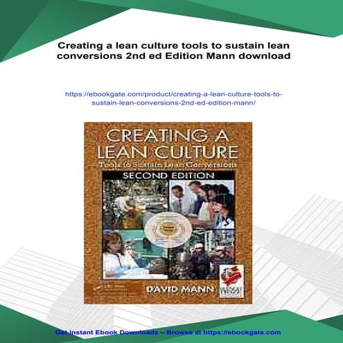 Creating a lean culture tools to sustain lean conversions 2nd ed ...