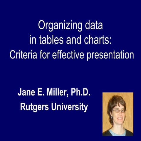 Organizing data in tables and charts: Criteria | PPT