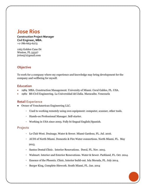 msreichresume10012015 | PDF | Civil Engineering Industry | Industries