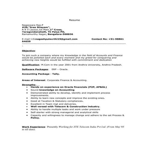 Nageswara Rao_Resume-Updated | DOC