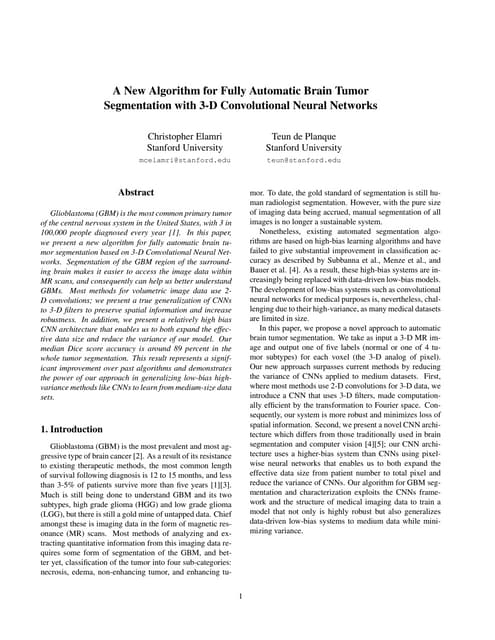 Automatic Brain Tumor Segmentation On Multi Modal Mri With Deep Neural Networks Pptx
