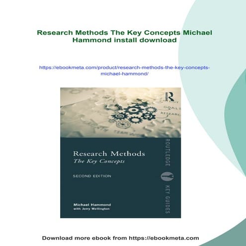 Research Methods The Key Concepts Michael Hammond | PDF