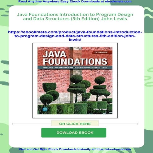 Java Foundations Introduction To Program Design And Data Structures