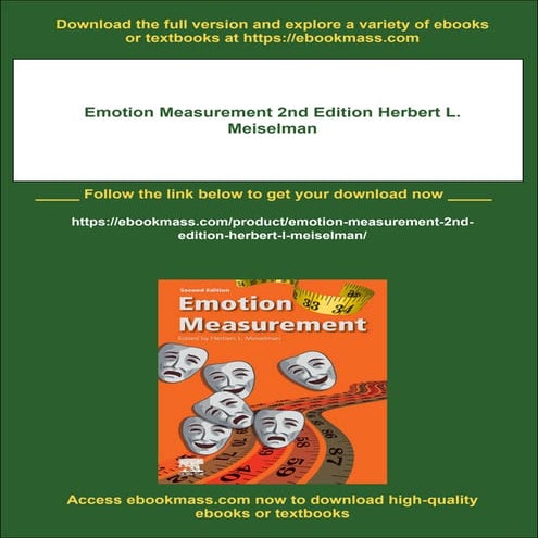 Emotion Measurement 2nd Edition Herbert L. Meiselman | PDF