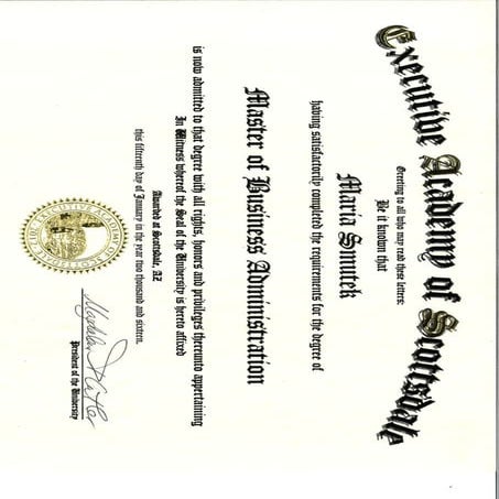 MBA diploma and transcript | PDF