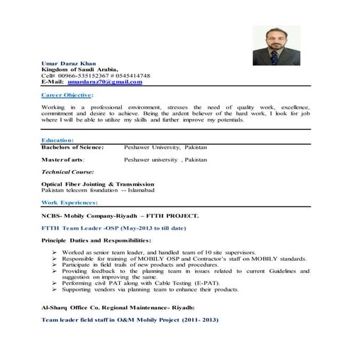 umer new cv | PDF