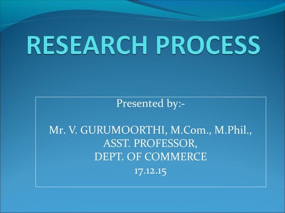 Research process | PPTX | Science