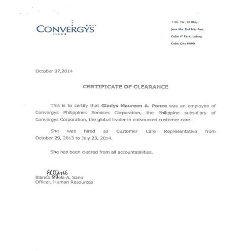 Convergys | PDF