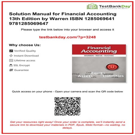 Solution Manual For Accounting 28th Edition by Carl S. Warren ...