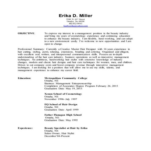 Erika Resume | DOCX