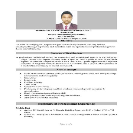 Sharafath's CV | DOC