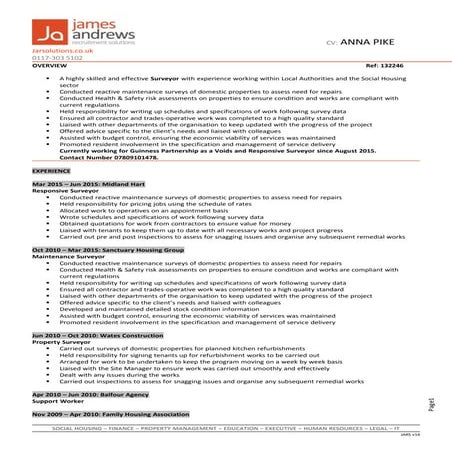 Anna Pike - Current CV | PDF