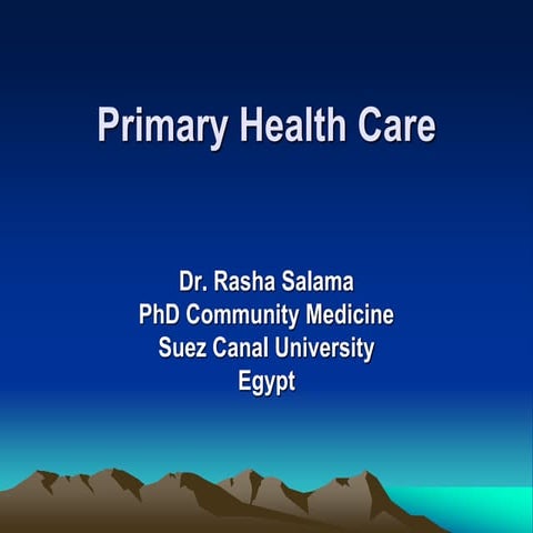 primary health care lecture note about h | PPT