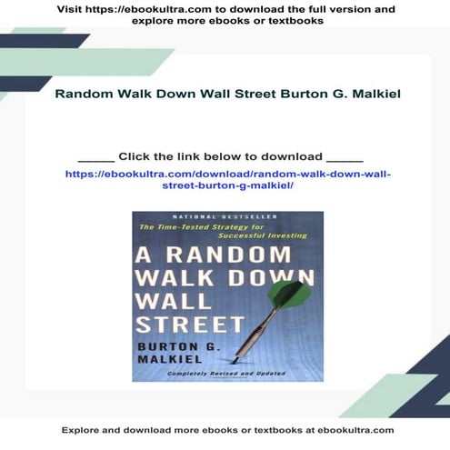 Random Walk Down Wall Street Burton G. Malkiel | PDF