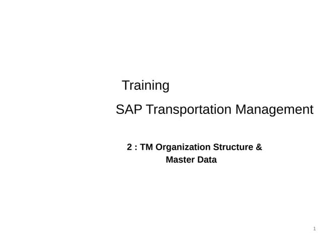 SAP TM | PPTX