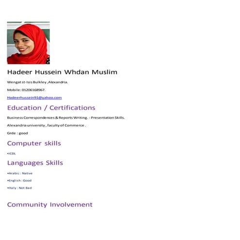 Hadeer Hussein Whdan Muslim | DOCX | Islam | Religion & Spirituality