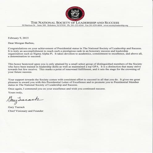 Letter from NSLS Founder | PDF