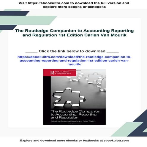 The Routledge Companion to Accounting Reporting and Regulation 1st ...