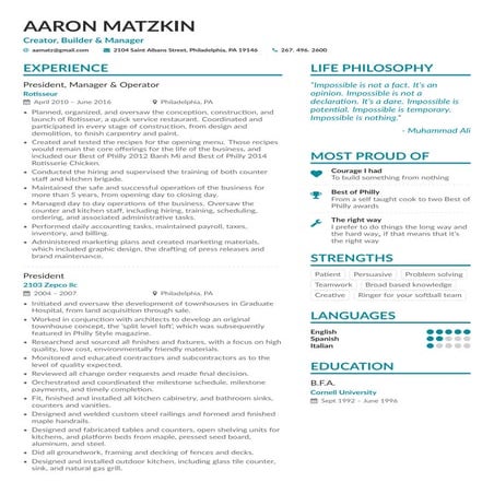 Aaron Matzkin Resumé | PDF