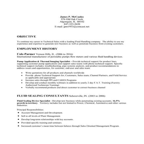 Jim McCauley resume | DOC