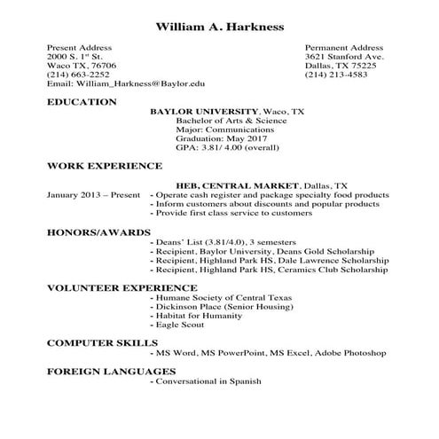 William Harkness Resume | PDF