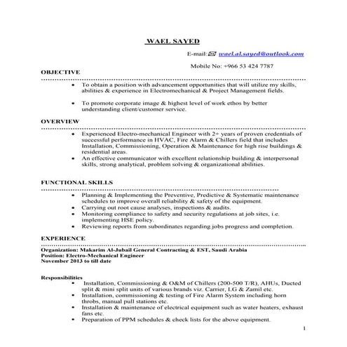 CV-Wael Sayed 2 | PDF