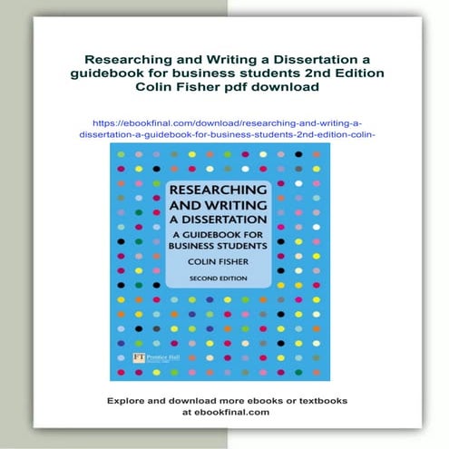 Researching and Writing a Dissertation a guidebook for business ...